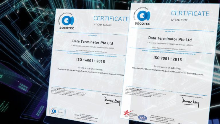 Secure Data Erasure - Data Terminator Singapore HDD storage media ...