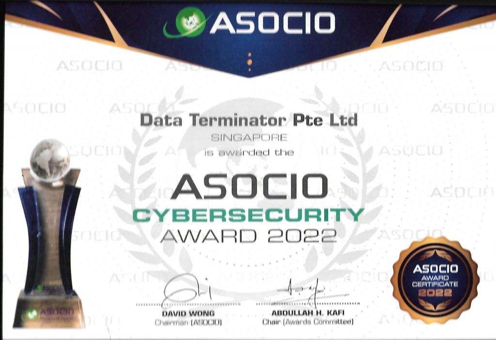 Data Terminator recently received the ASOCIO Cybersecurity Award 2022 ...